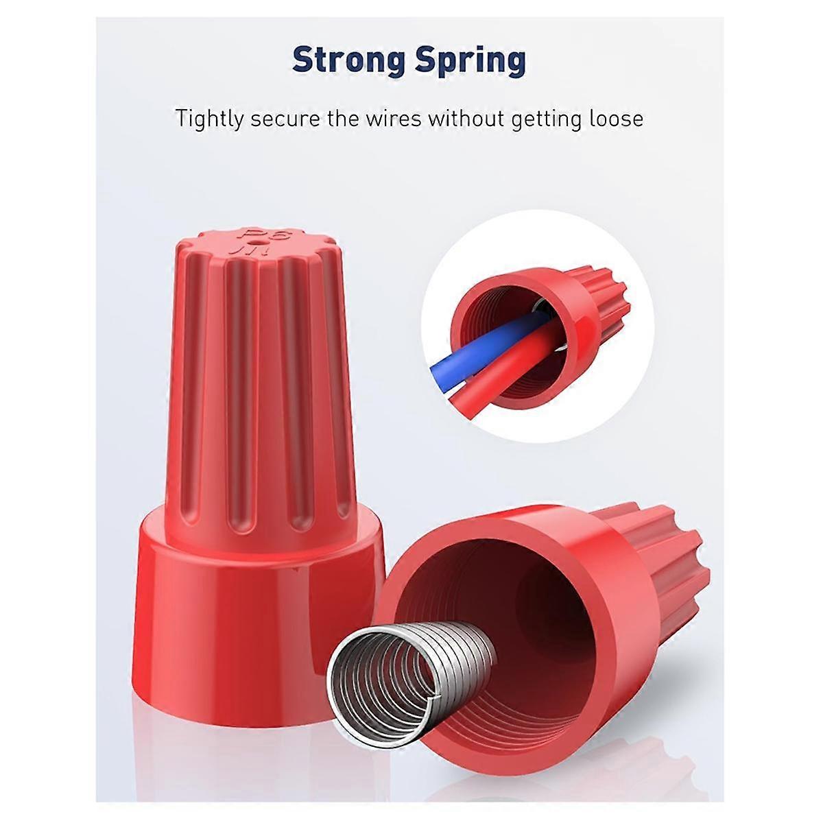 50Pcs Wire Nuts Wire Caps Electrical Wire Connectors for 10-22AWG Gauge ...