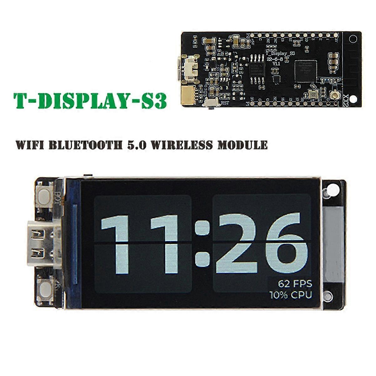 T-Display-S3 ESP32 S3 with 1.9 Inch ST7789 LCD Display Development Board WIFI Bluetooth5.0 ...