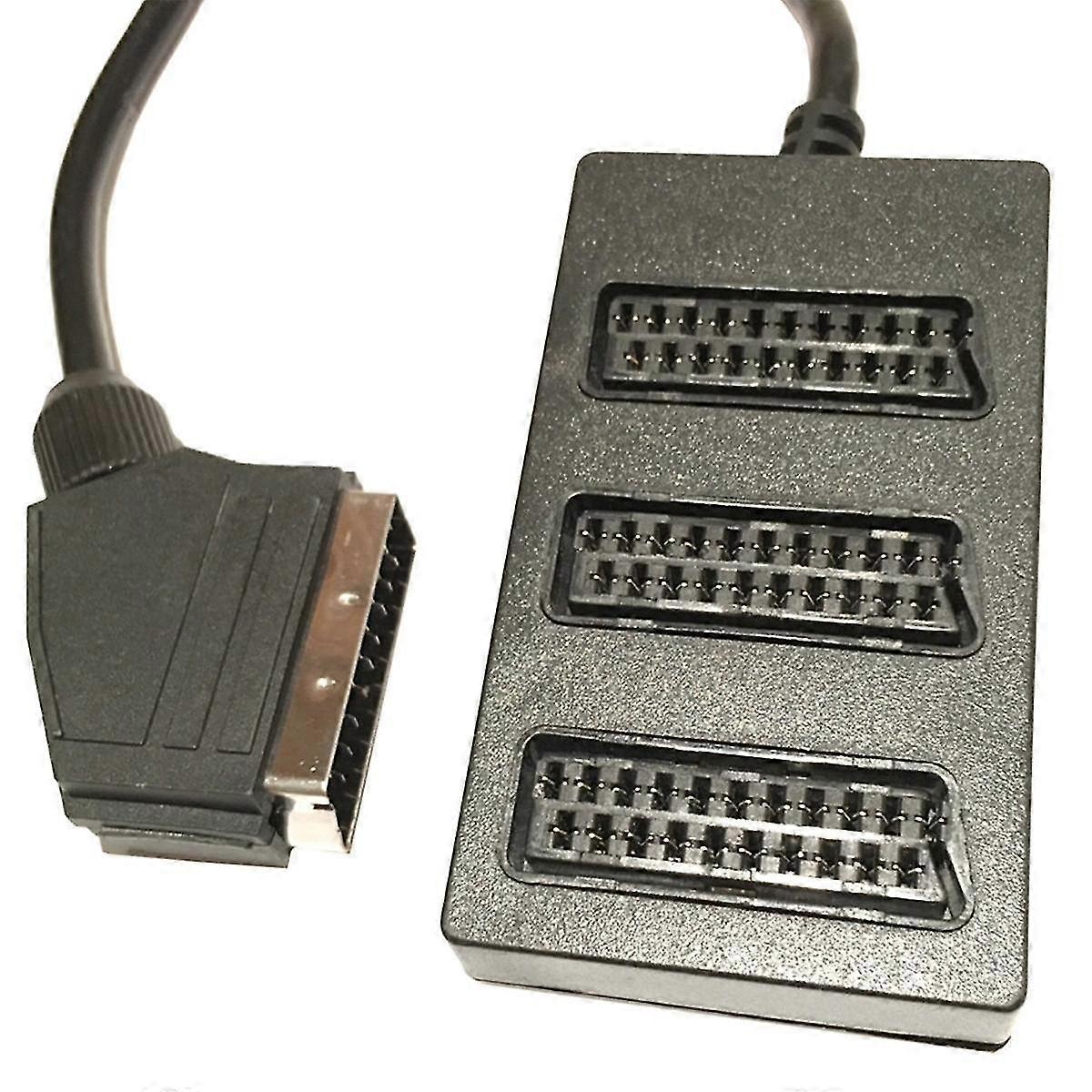 WJTG Scart 3 Way Splitter Scart Male to Female Adapter Connector 3WAY ...