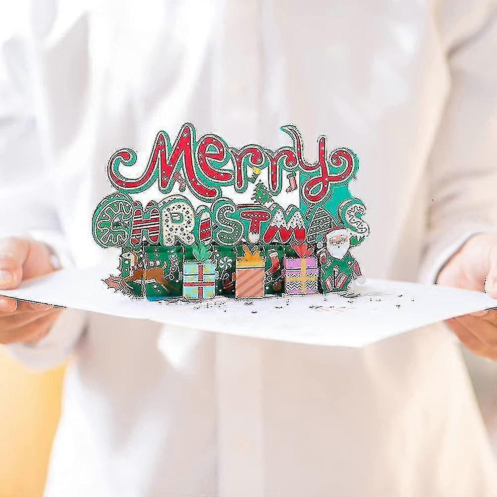 Merry Christmas Pop Up Card, 3d Popup Greeting Cards For Christmas, Pop ...