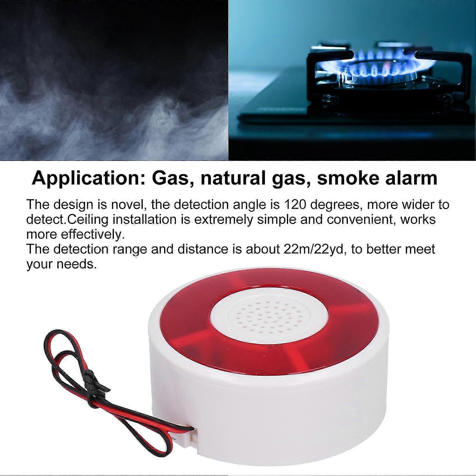 Led Sound Light Fire Alarm Warning Strobe Alert High Decibel Sensor ...