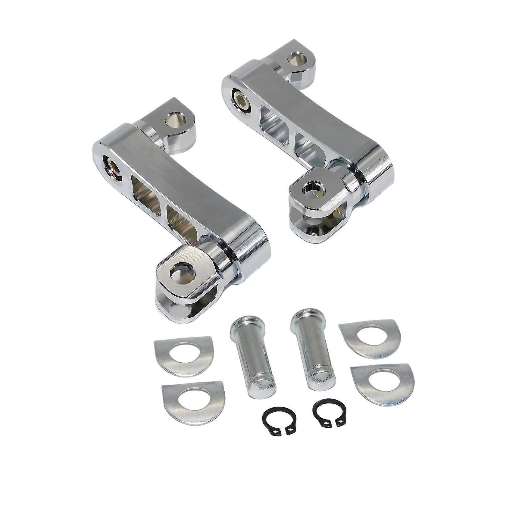 2xMotorcycle Adjustable Passenger Foot Pegs Mount Kit Highway Peg Clamp ...