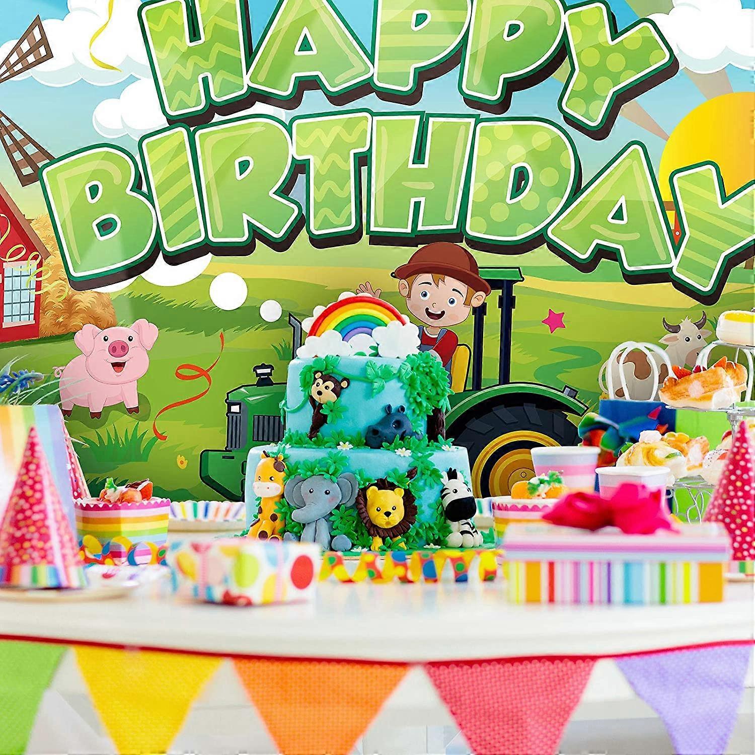 Green Tractor Birthday Tractor Birthday Party Supplies Tractor Farm ...