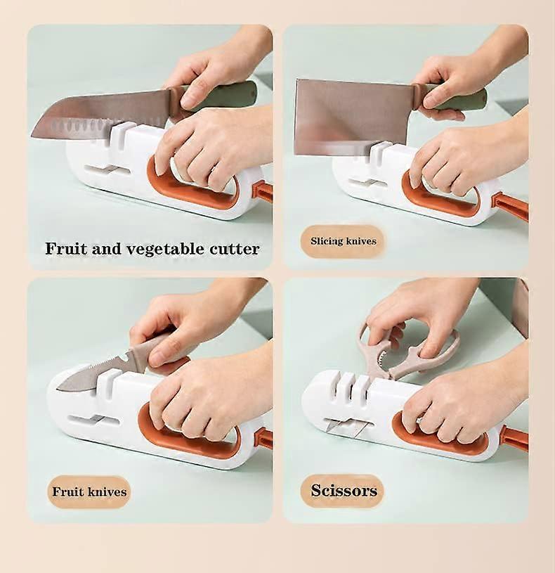 Kitchen Sharpener, 4 in 1 Professional Knife Sharpener, Knife Sharpener ...