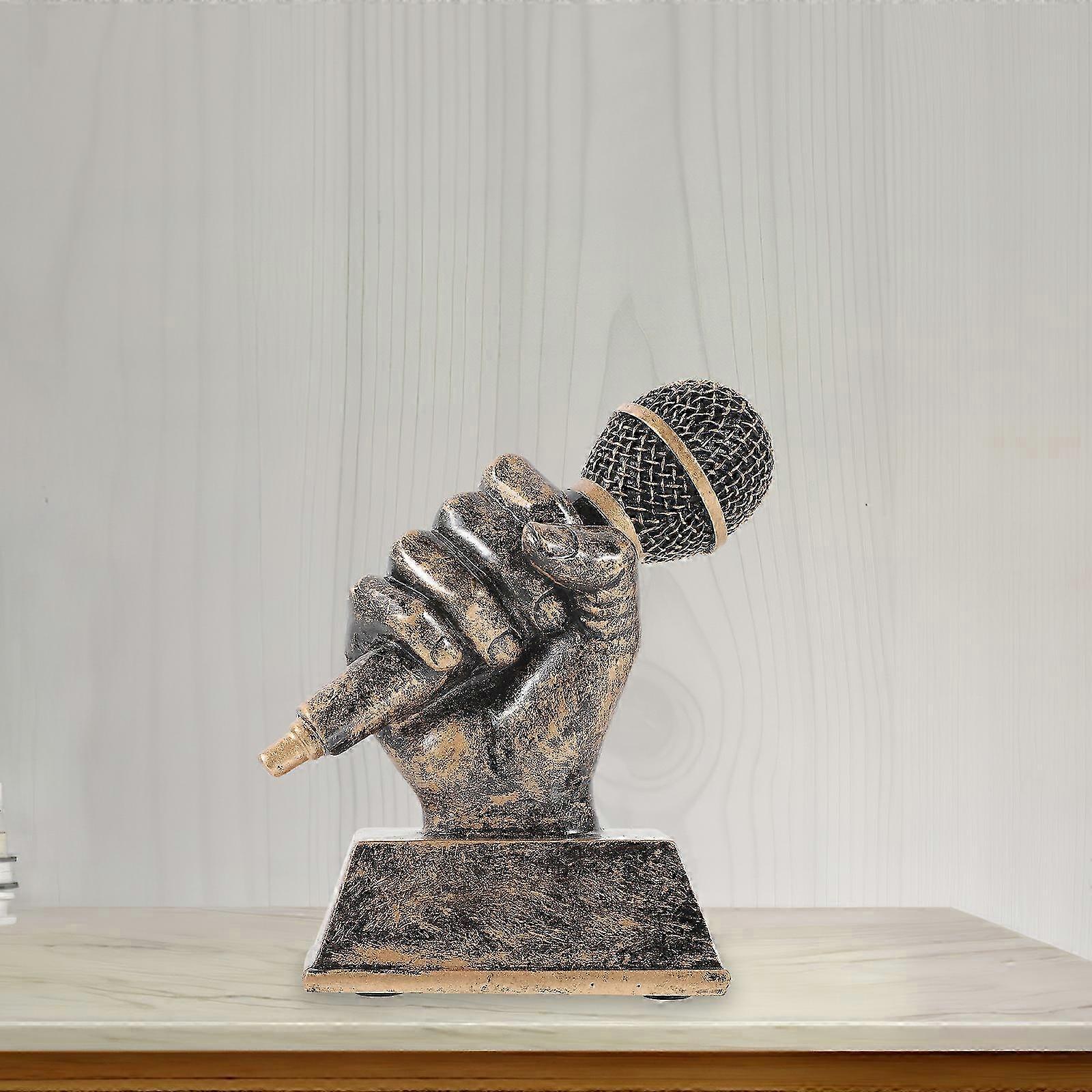 Microphone Trophy Award Trophy Microphone Sculpture Resin Trophy Home ...