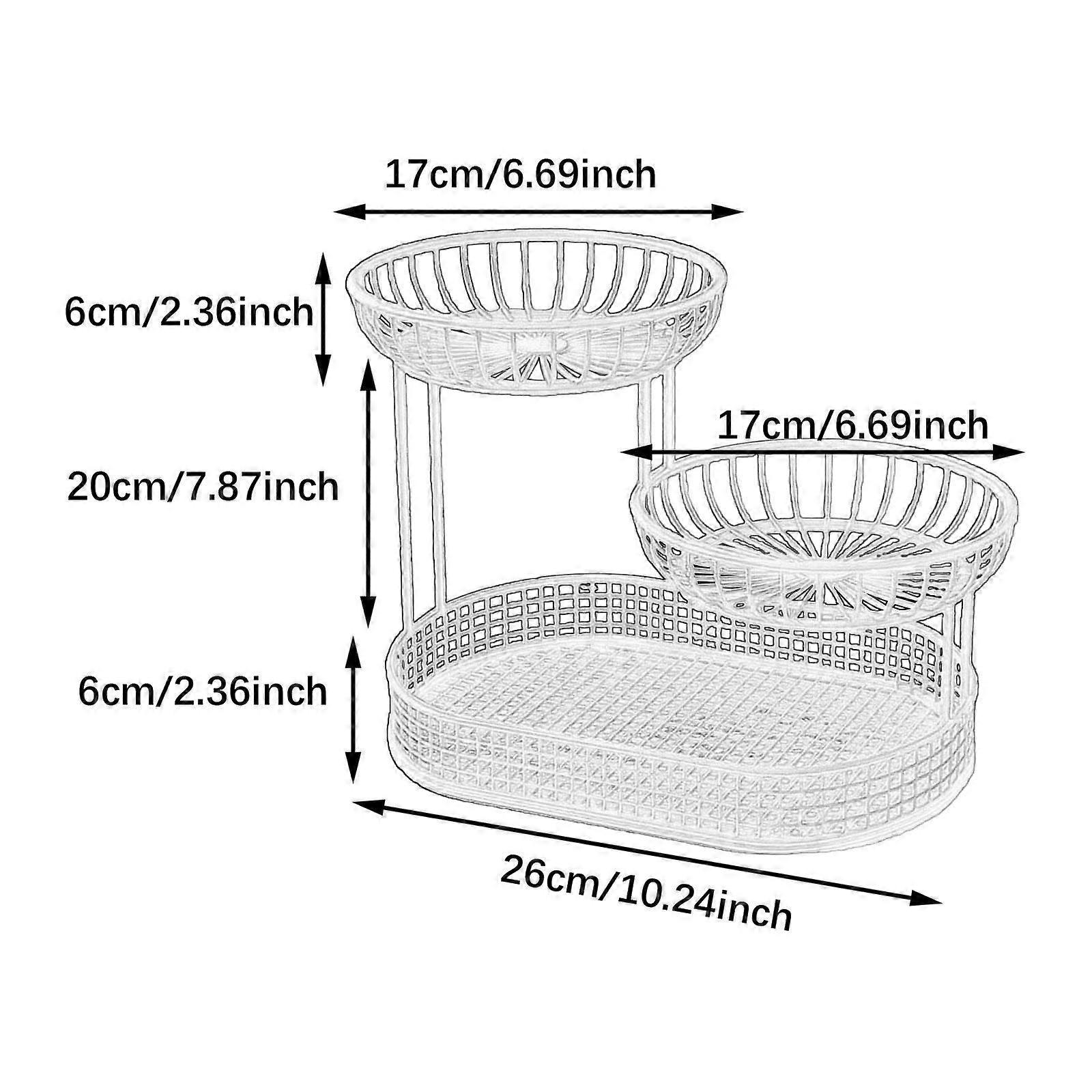 3 Layer Fruit Basket Metal Mesh Fruits Stand for Dining Room Table ...