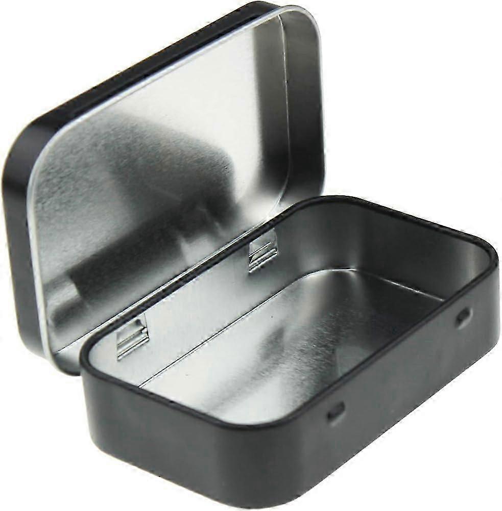 20 Pieces Rectangular Metal Empty Hinged Tins Containers Basic ...