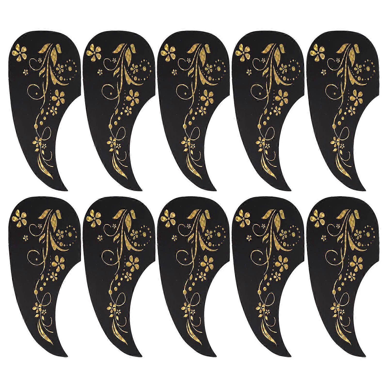 10 Pcs Acoustic Guitar Pick Guard Scratch Resistant Drop Shaped Floral ...