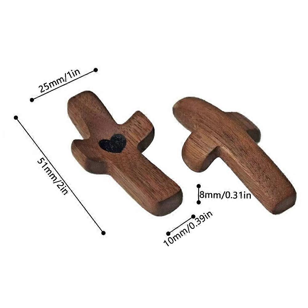 Pocket Holding-Cross Fidgets Toy Wooden Crosses Fingertip Stress Relief ...