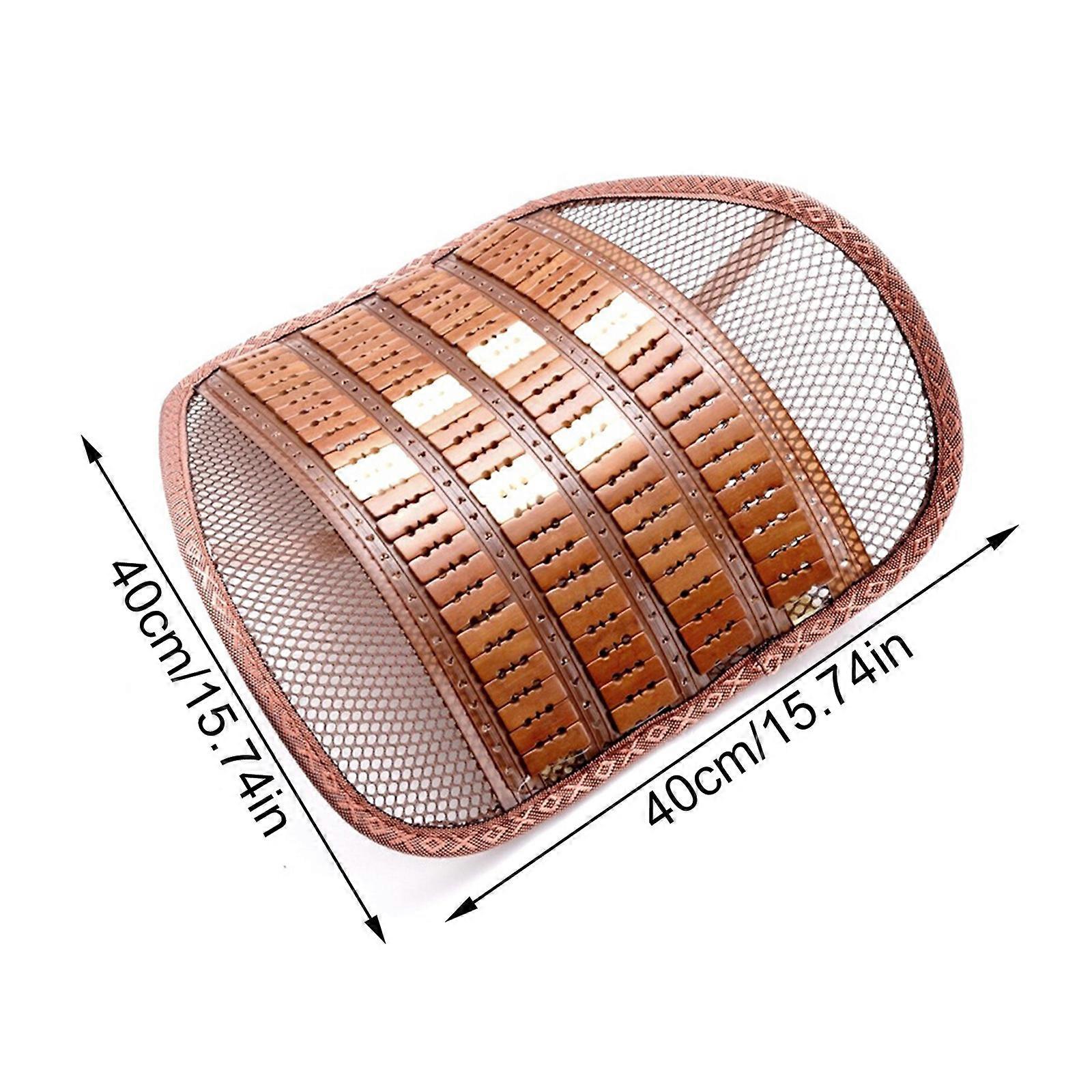 Ergonomic Bamboos Lumbar Support Cushion Mesh Backrest Breathable for ...