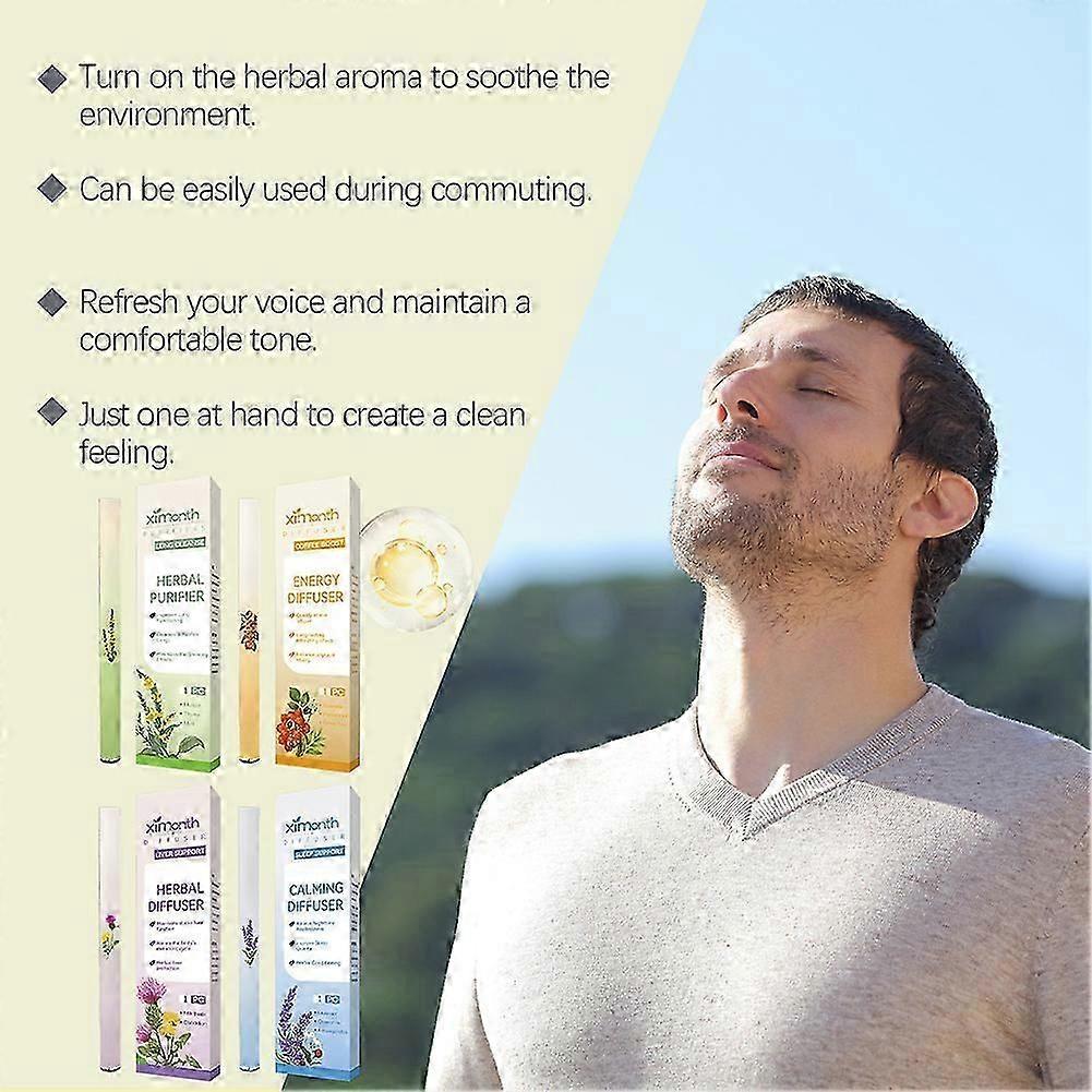 Portable Herbal Diffuser Pen Lung Cleanse & Energy Boost Air Freshener ...