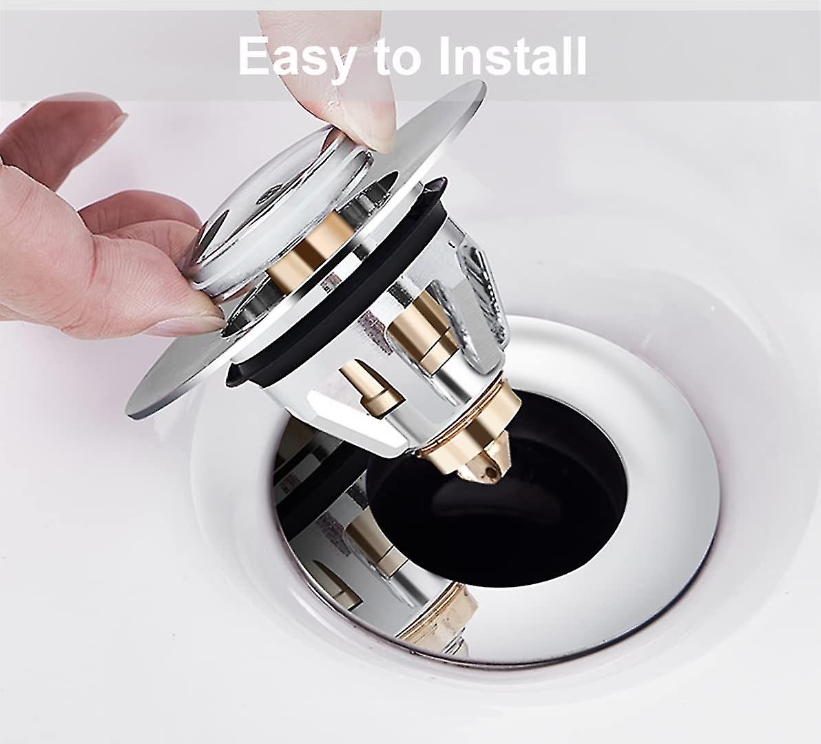 Basin Plug-universal Pop Up Plug Automatic Washbasin Plug Stainless ...