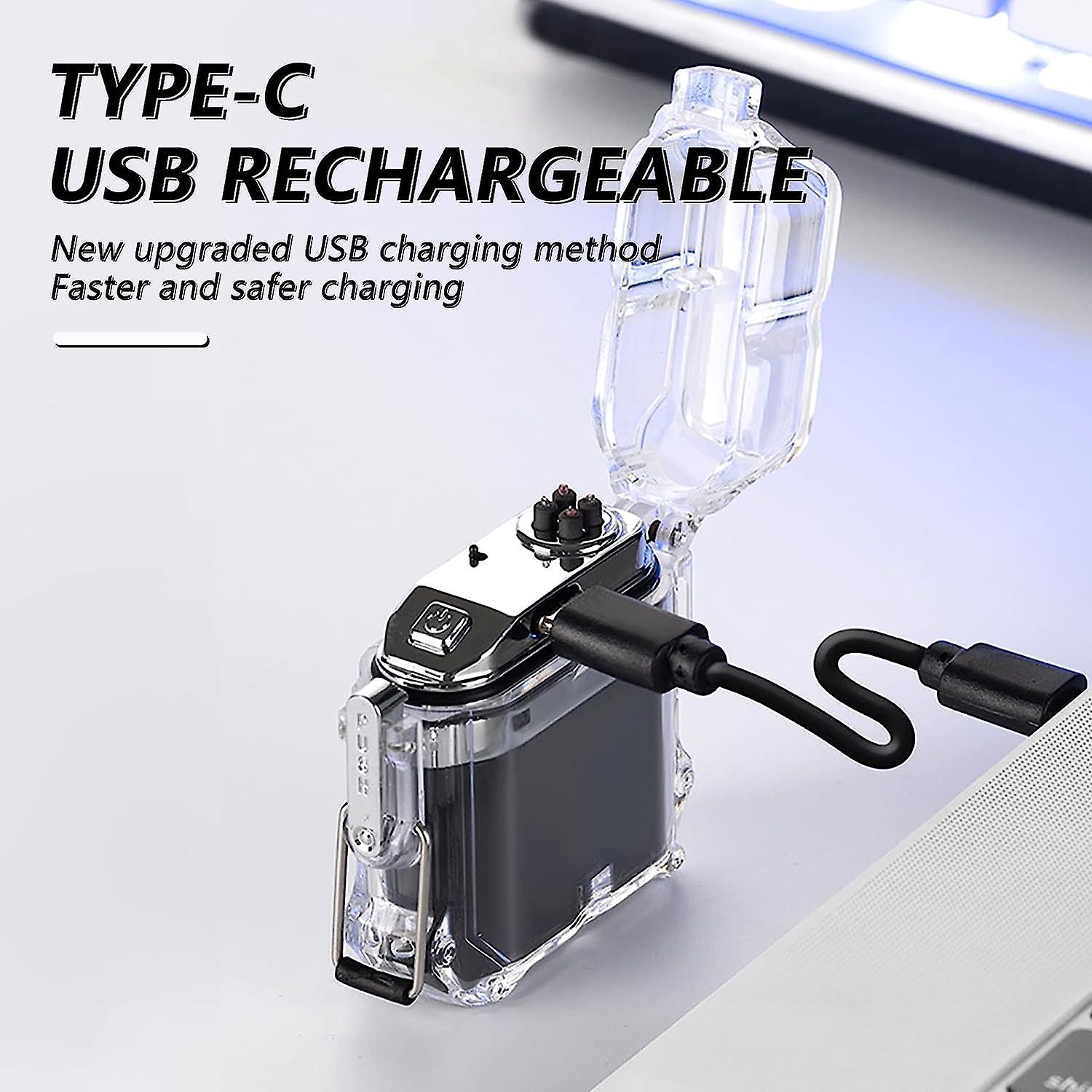 Electronic Rechargeable Lighter, Electric Lighter, Transparent ...