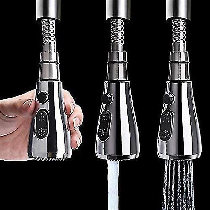 Retractable Kitchen Faucet with Universal Head, Stop Button, 2 Jet ...