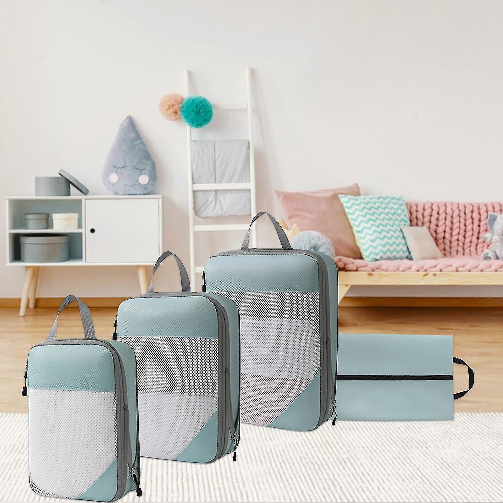 Compression Packing Cubes- 4 Set Travel Expandable Packing Oranizers ...