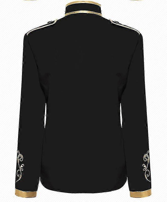 Men's Court Fashion Prince Uniform Gold Embroidered Jacket Suit Jacket ...