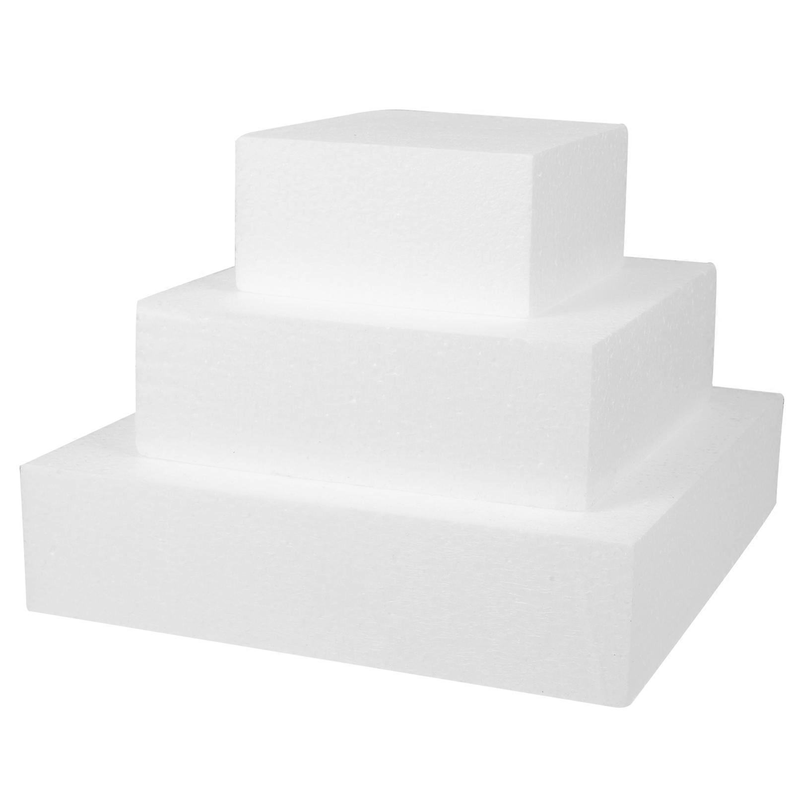 3Pcs Foams Cake Model Cubic-shaped Cake Model Baking Cake Model Cake ...