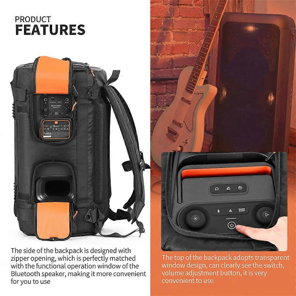 Speaker Bag Portable Speaker Backpack Travel Storage Case for JBL 120 ...