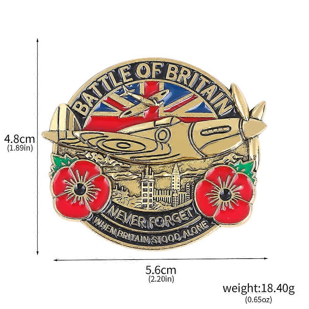 Spitfire Red Poppy Badge, 80th Anniversary of the Battle of Britain ...
