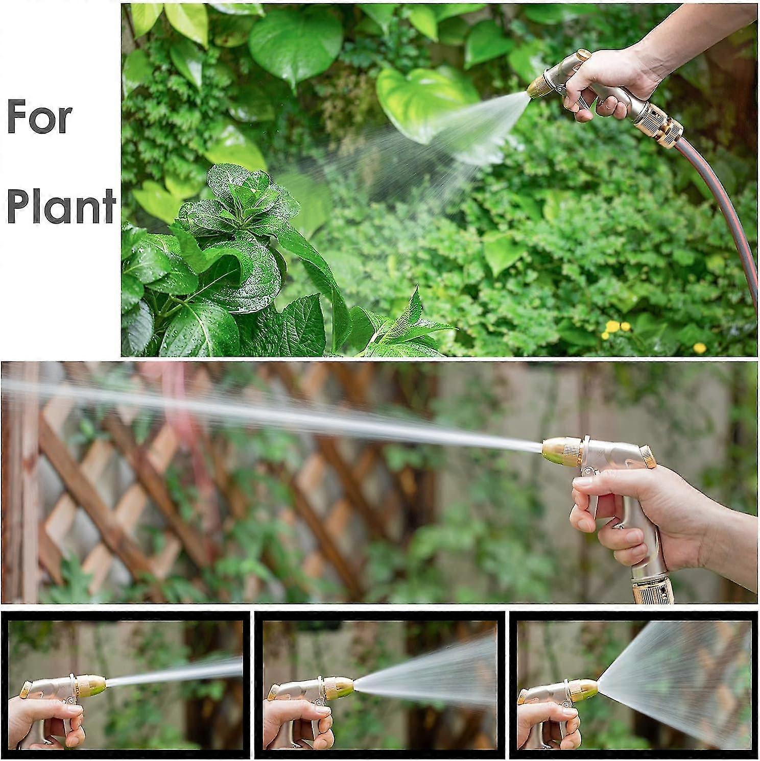 Upgraded Garden Hose Nozzle 100% Heavy Duty Metal Handheld Water Nozzle ...