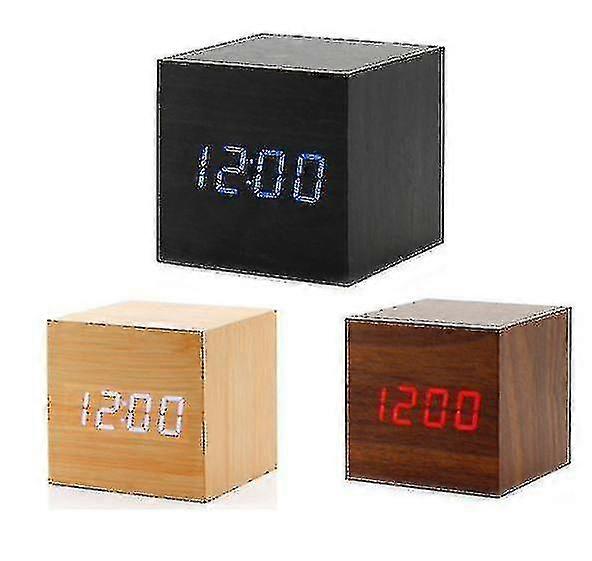 Gingko Cube Led Click Clock Alarm Clock With Sound Activation (time ...