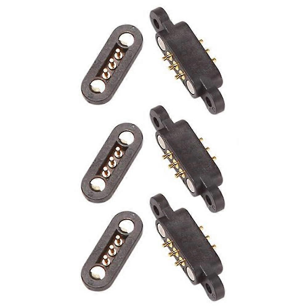3 Pairs Spring Loaded Magnetic Pogo Pin Connector 3 Positions Magnets ...
