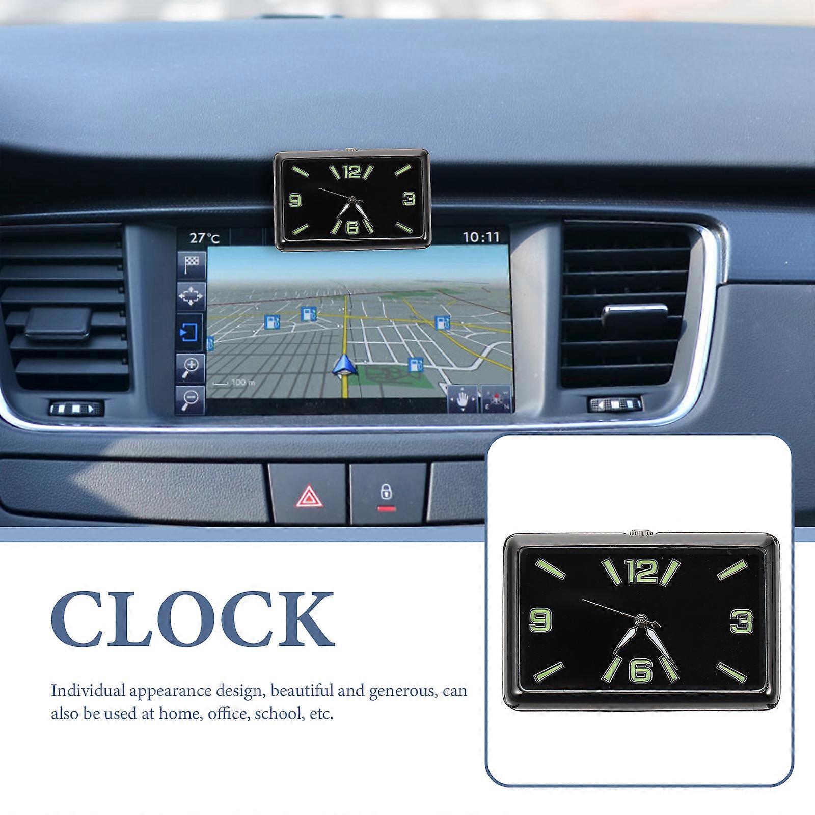 Car Dashboard Tiny Clock Adhesive Dashboard Clock Decorative Square ...