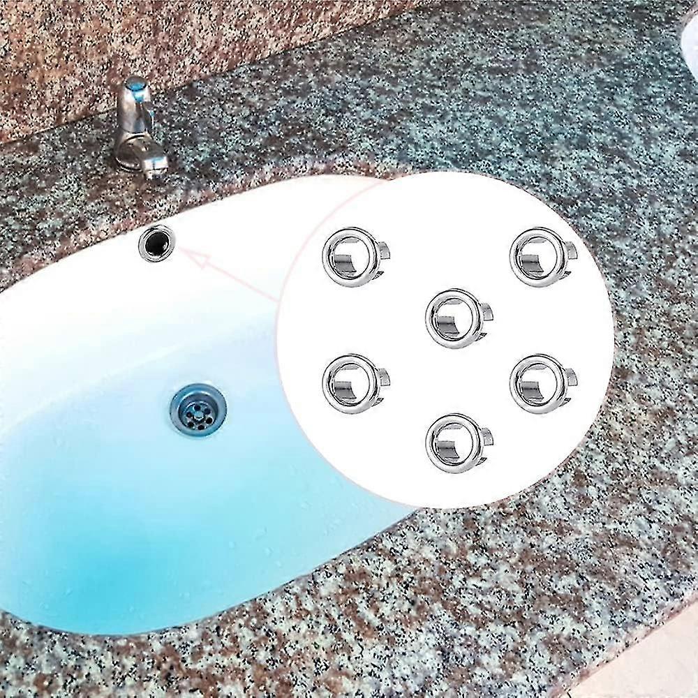 Sink Overflow Ring, 6 Pcs Sink Overflow Ring Overflow Cover, Sink ...