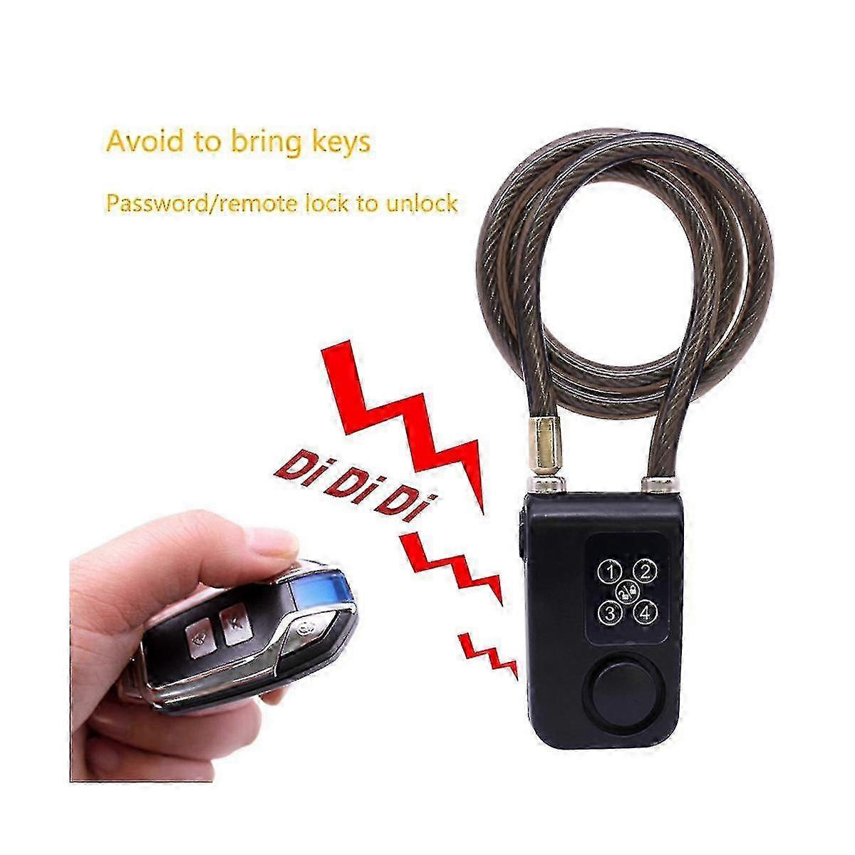 Cycling Security Lock Wireless Remote Control Anti-theft Vibration ...