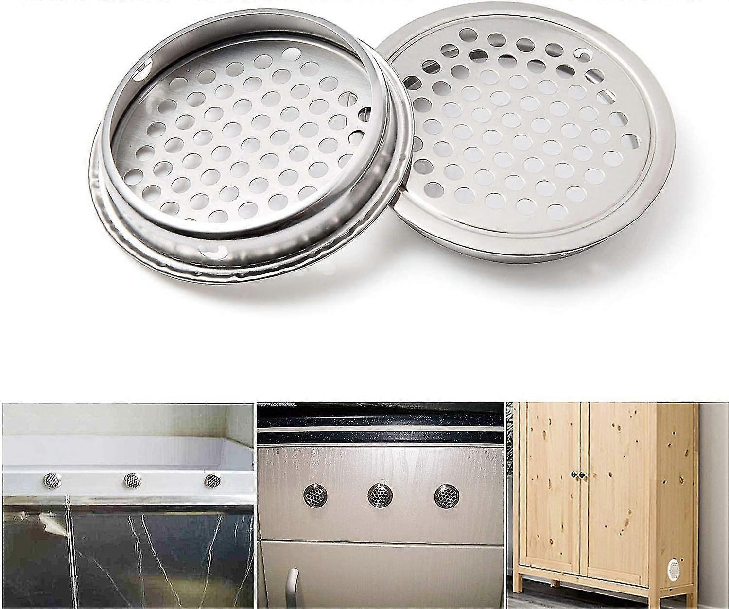 20 Pieces Round Stainless Steel Air Vent Grille Ventilation Grill Cover ...