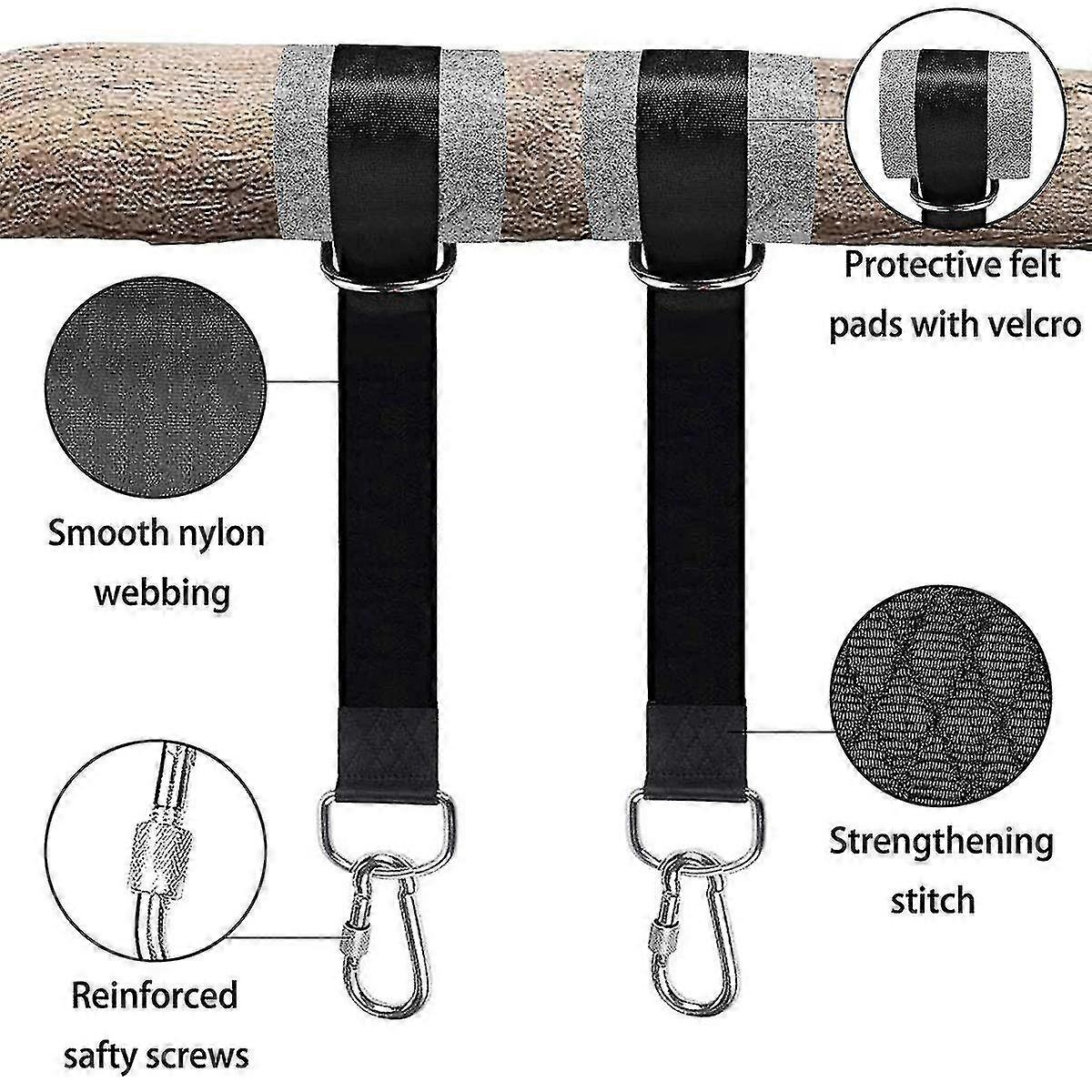 Tree Swing Hanging Straps Kit,outdoor 5ft Swing Straps,fast & Easy Way ...