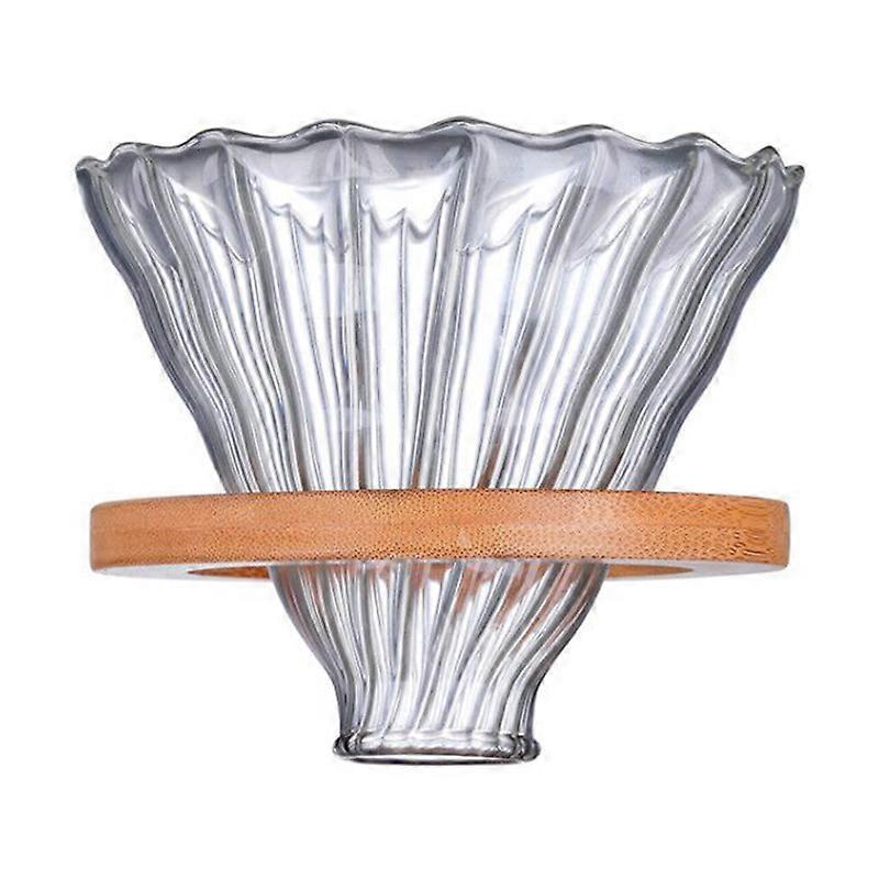 Wooden Coffee Dripper Reusable Filters V60 Glass Style Glass Coffee ...