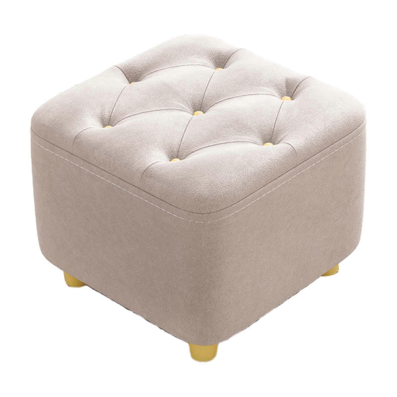 Small Footstool Foot Stool Stable Padded Seat Silent Bottom Pads ...