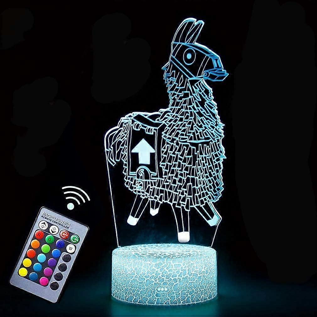 SBSG Llama Night Lights 16 Colors Option 3D Optical Illusion LED Lamps ...
