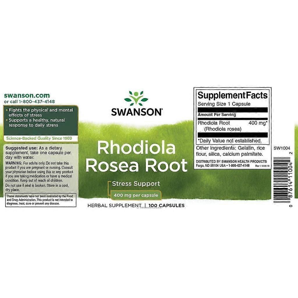 Swanson Rhodiola Rosea Root 400mg Capsules 100 | Fruugo UK