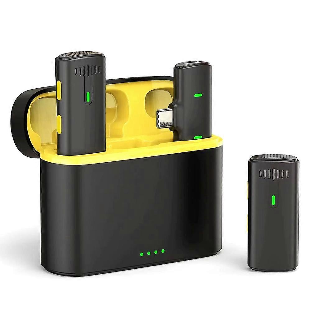 K10 Wireless Lavalier Mic DSP Noise Canceling Microphone (2 ...