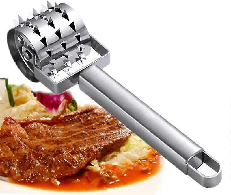 Meat Tenderizer Stainless Steel Meat Tenderizer with Handle Roller ...