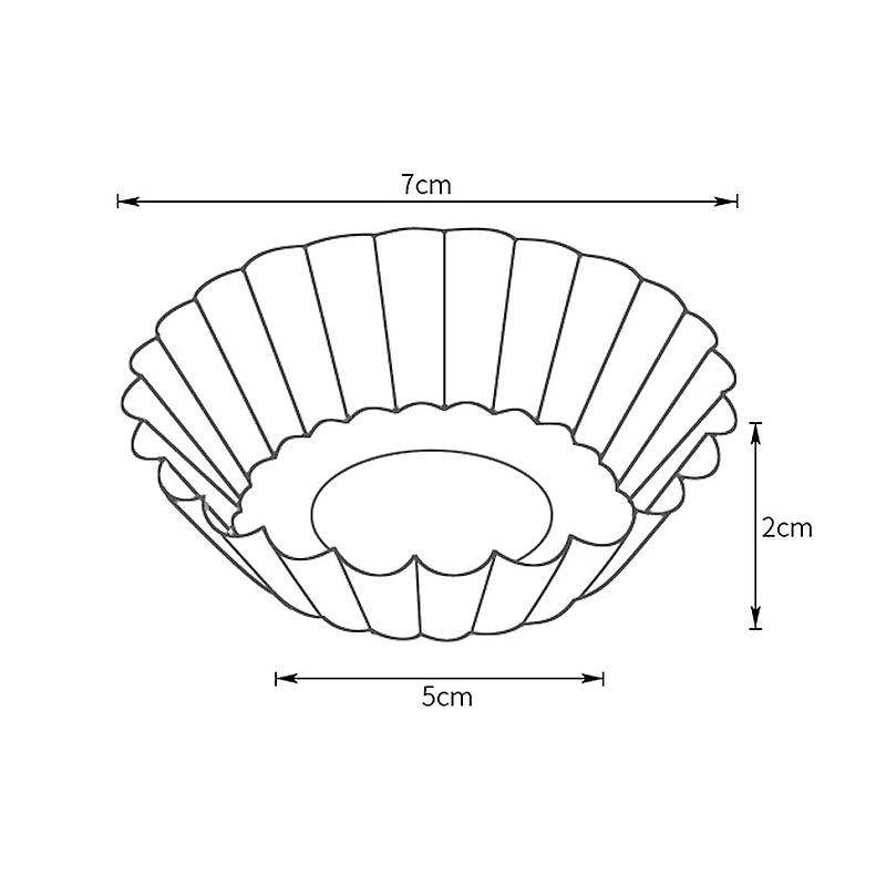 12pcs Flower Shaped Cupcake Mold Reusable Cake Mold Aluminium Egg Tart 12pcs-flower-shaped-cupcake-mold-reusable-cake-mold-aluminium-egg-tart
