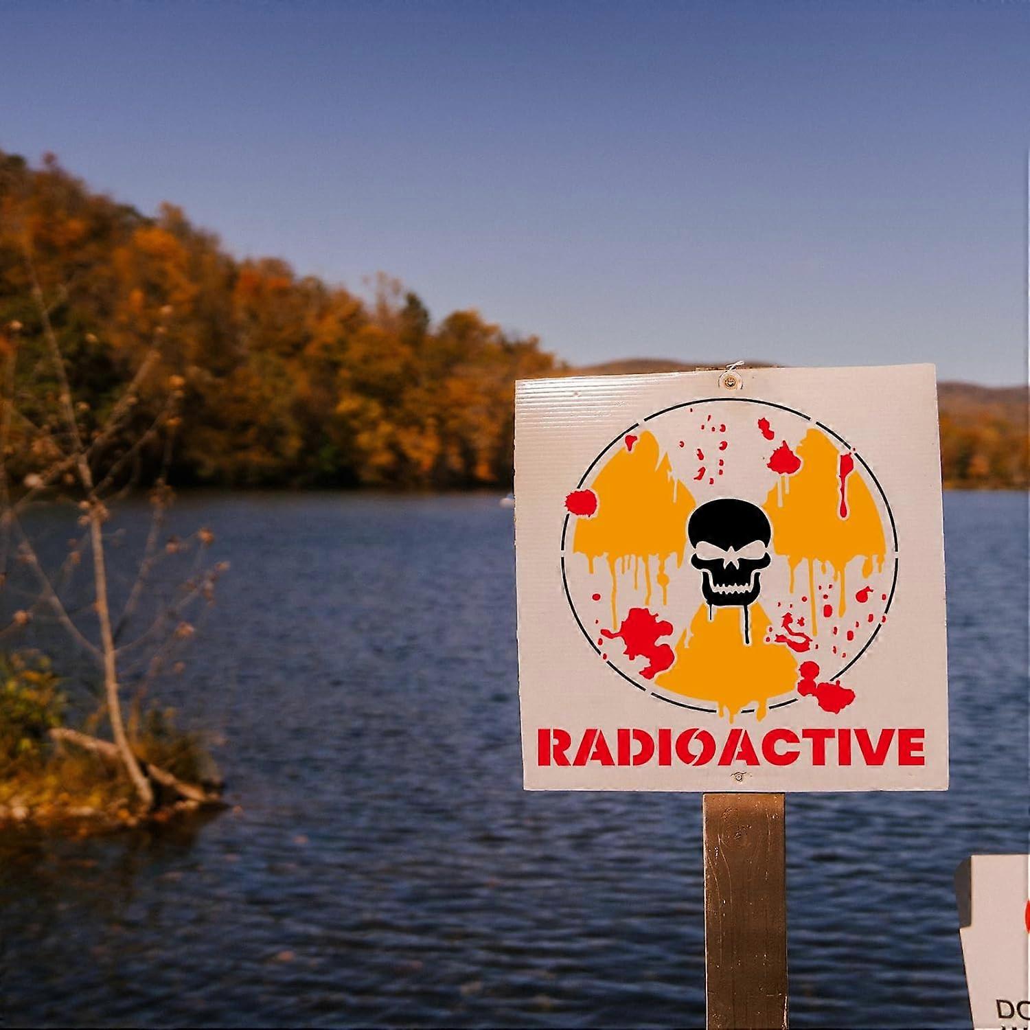 Radioactive Stencil for Painting 11.8x11.8inch Radiation Hazard Warning ...