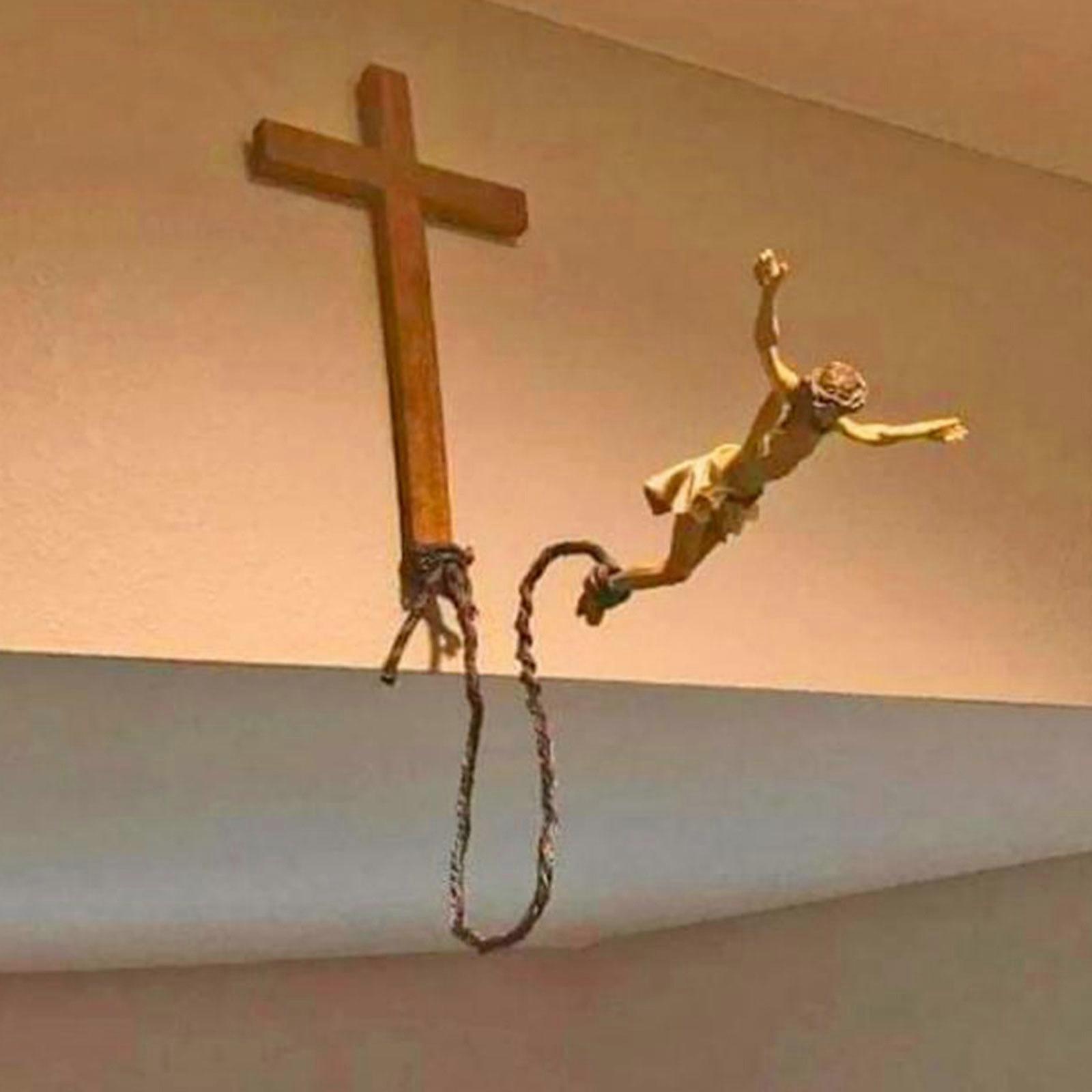 Bungee Jumping Jesus Religious Decorations Bungee Jumping Jesus Hanging ...