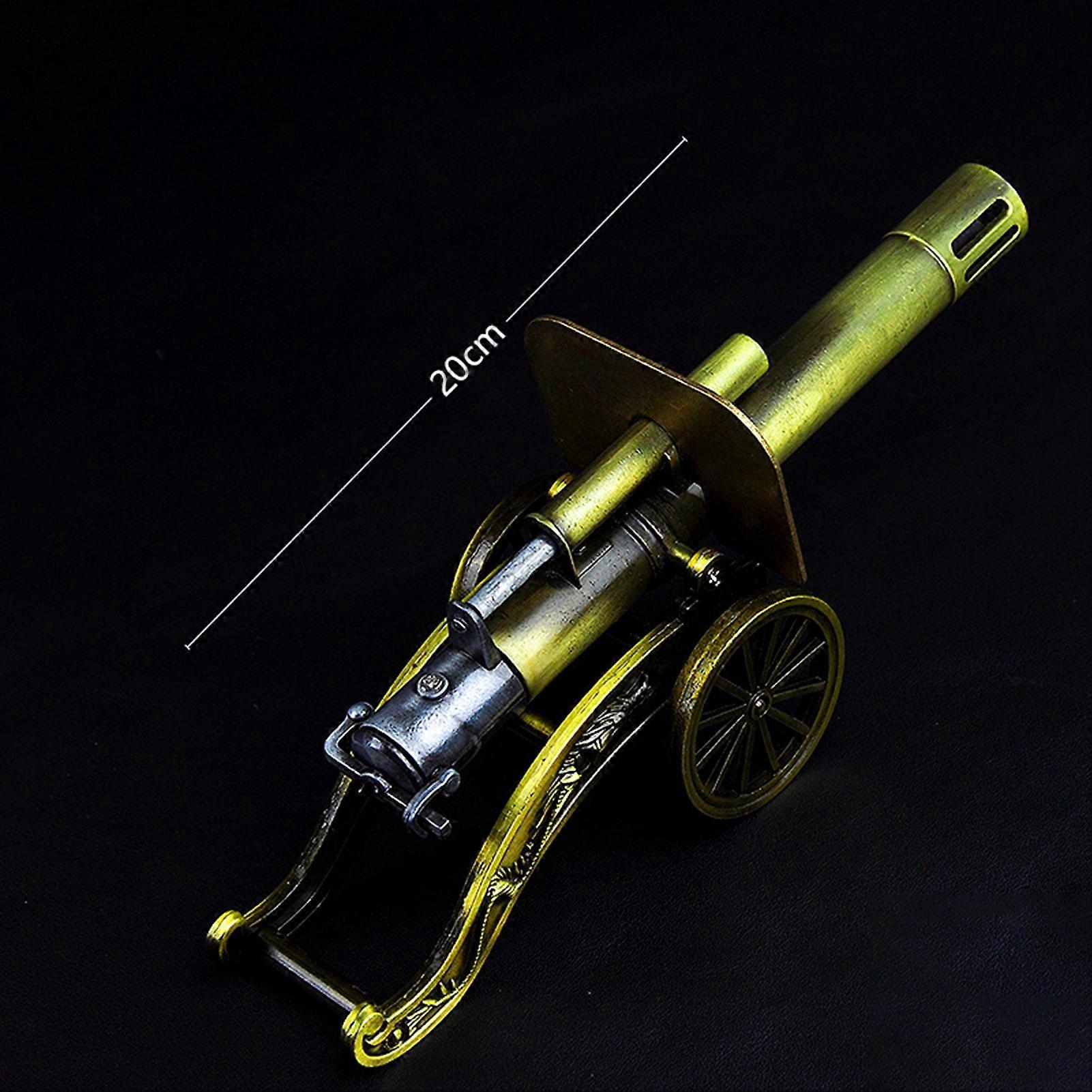 Mini Alloy Cannon Figurine Realistic Miniature Artillery Launcher Model ...