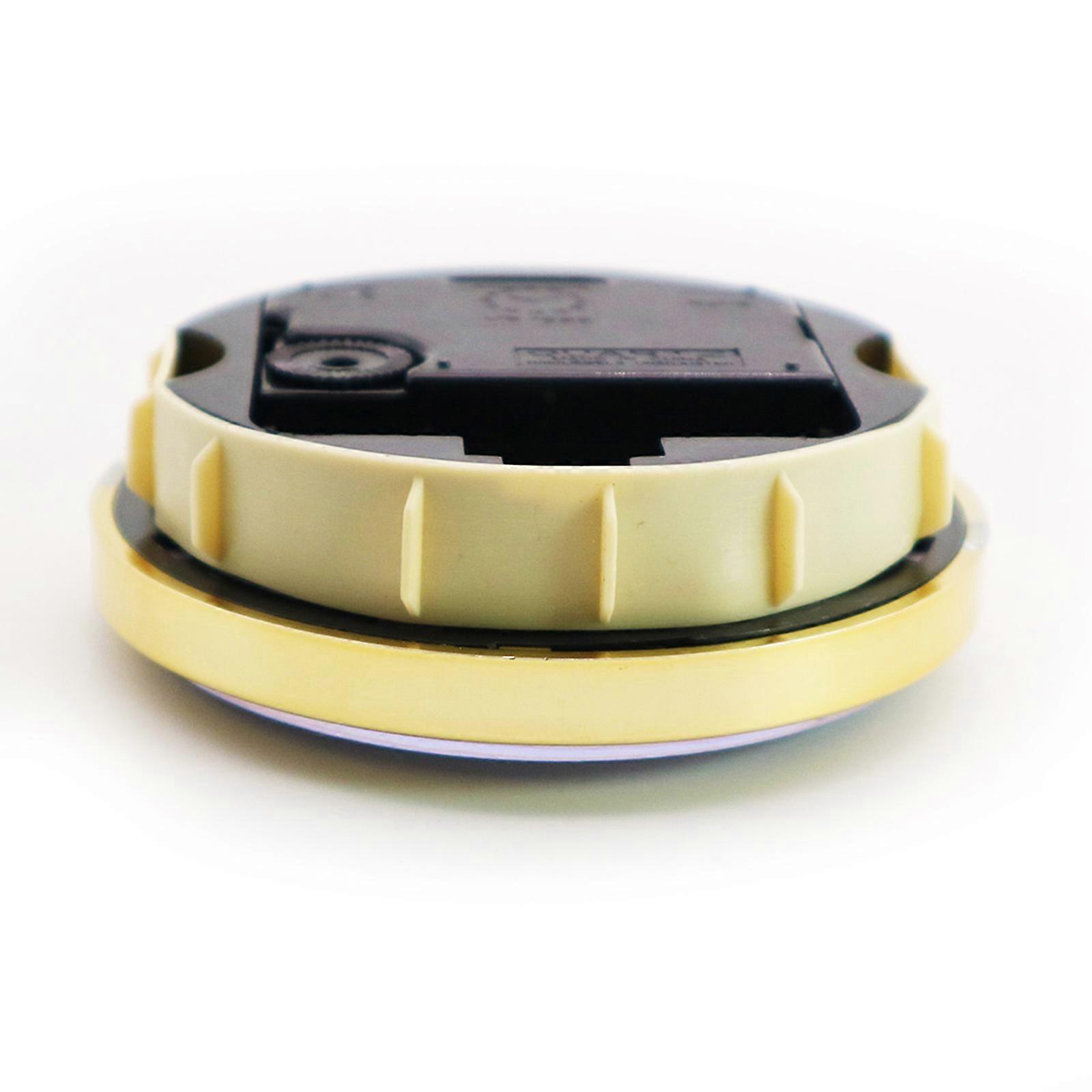 Golden Rim 90mm Classic Quartz Clock Insert Embedded Mini Wall Clock ...