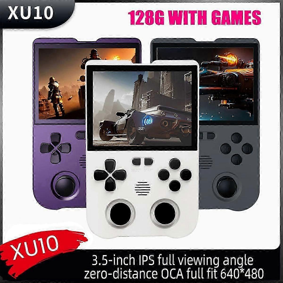 Xu10 Game Console 3.5 Inch Ips Screen 128g Arcade Retro Dual Joystick 3d Game Player Rk3326s ...