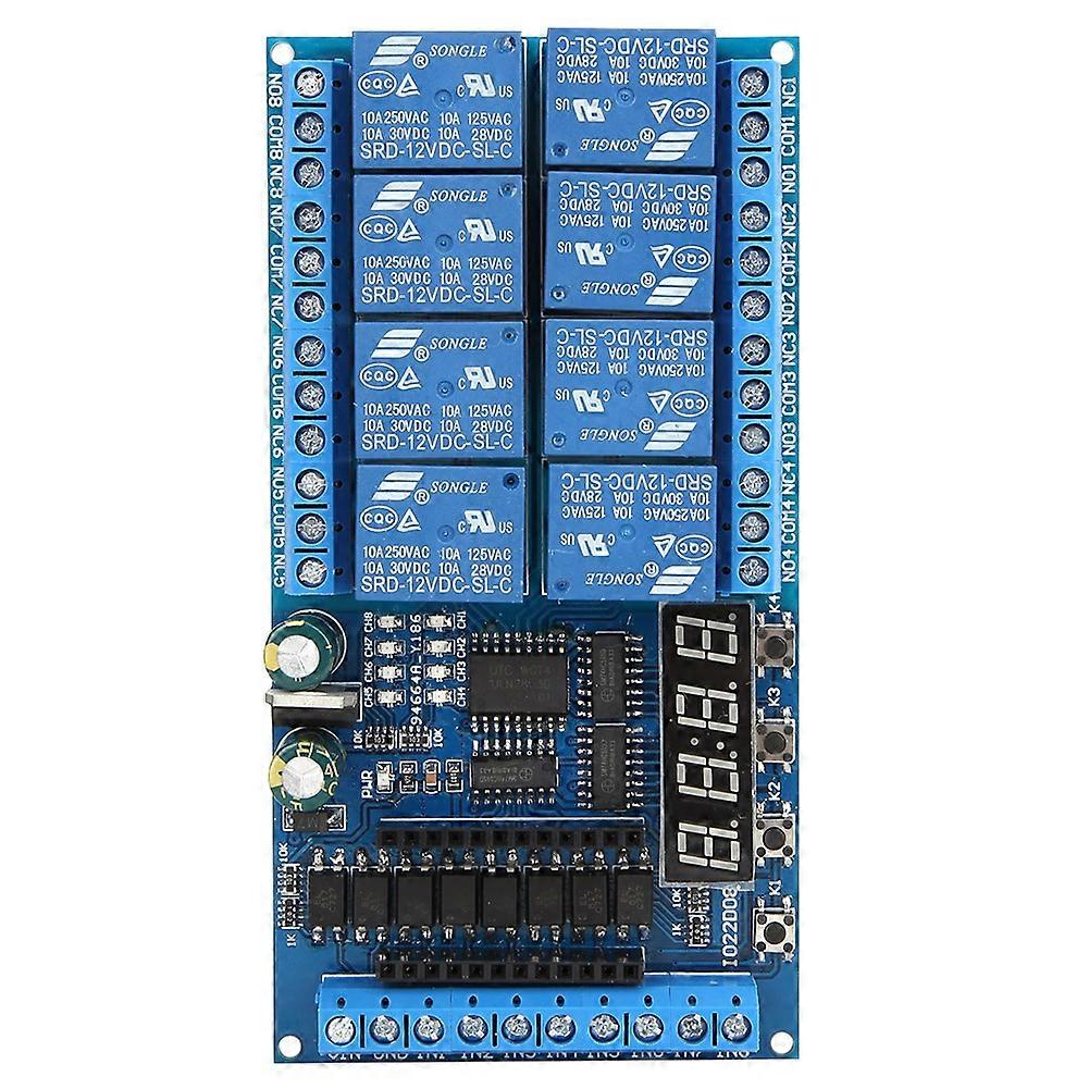 DC 12V 8 Channel Pro Mini PLC Relay Shield Module Delay Timer Switch ...