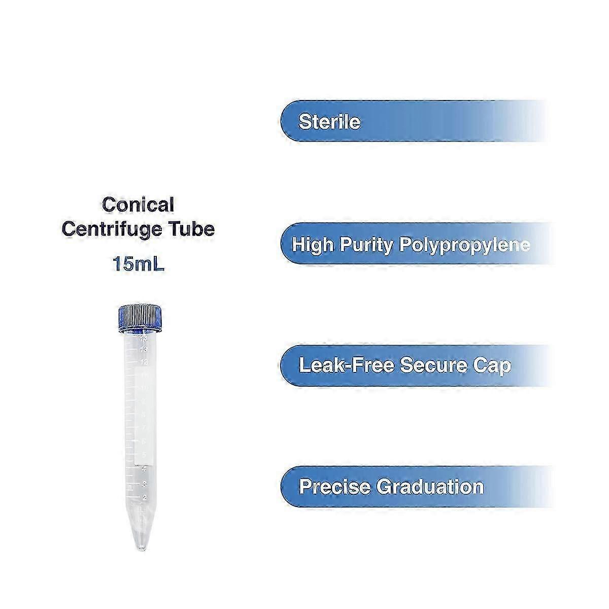 Self Standing Centrifuge Tubes 50ML, [50 Pack] Plastic Test Tube with ...