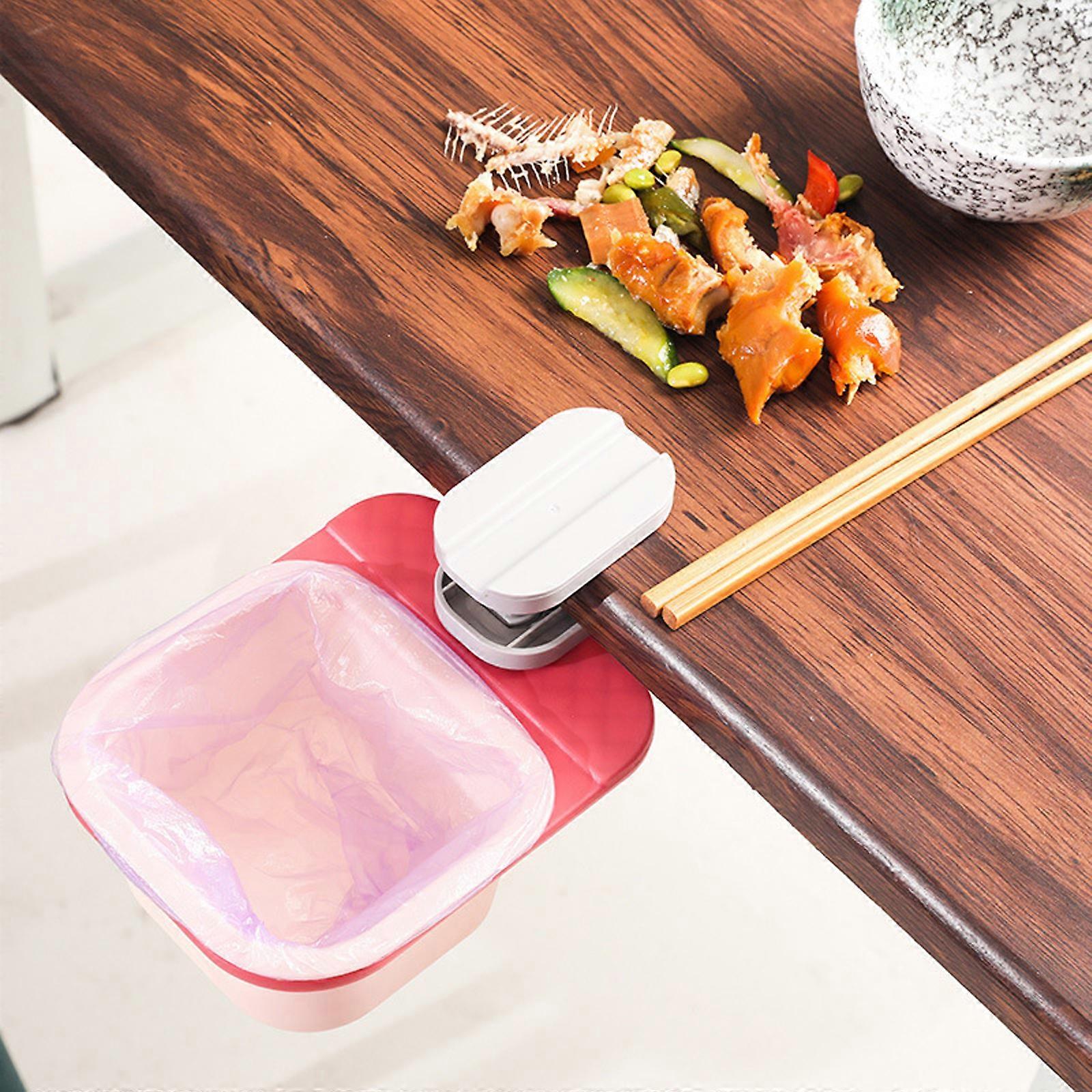 Black Rotating Desktop Waste Bin Feature Simple Open Close Mechanism ...