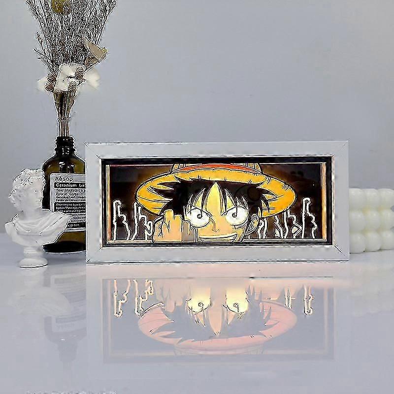 One Piece Anime 3D Papercut Light Box Manga Shaodw Box Led Desk Night ...
