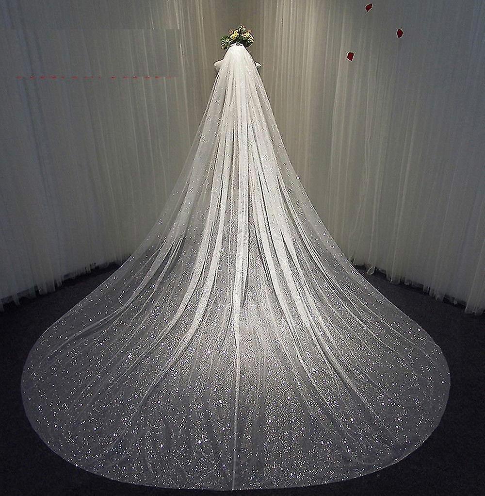 Sparkly Bling Bling Bridal Wedding Veils Bridal Veils Long Cathedral ...
