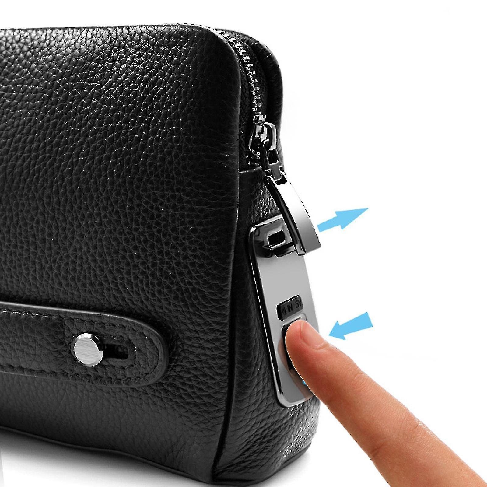 Men's Clutch Bag, Men's Smart Fingerprint Password Wallet Anti-theft ...