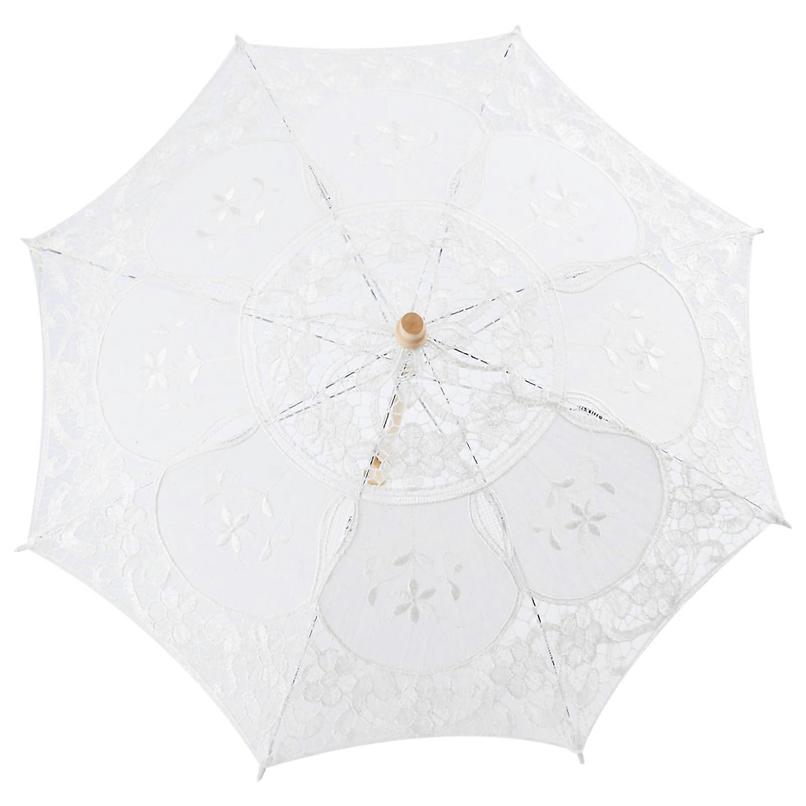 Bridal Lace Umbrella - Beige Mini Parasol for Wedding, Parties, Dancing ...